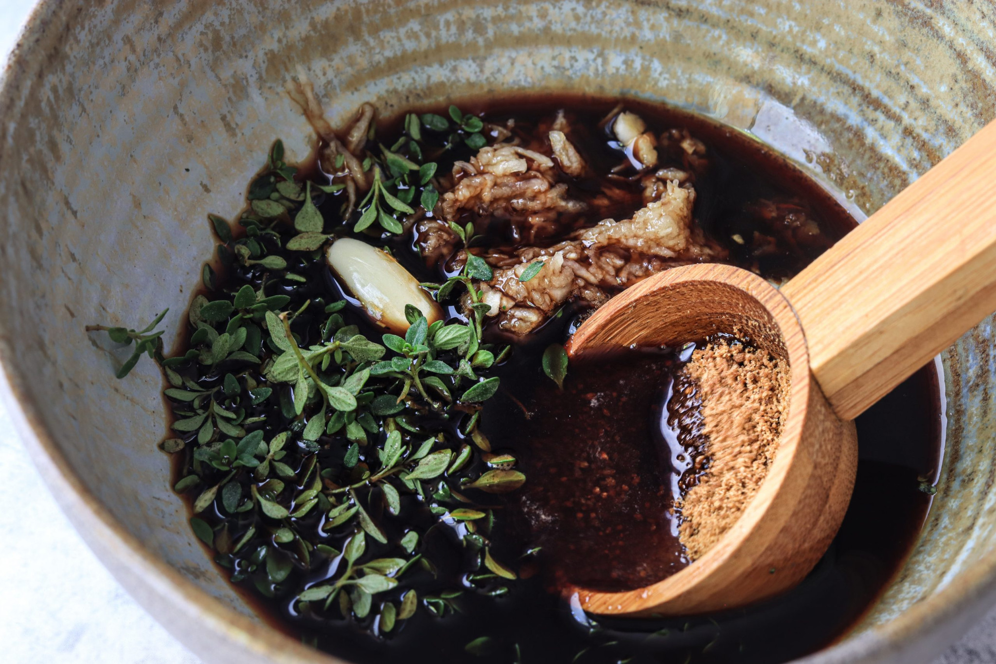 Würzige Balsamico-Knofi Pilze mit Kartoffelpüree